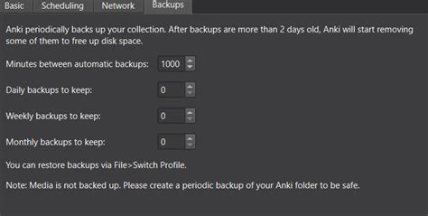 bug anki backup doesnt respect settings beta testing anki forums