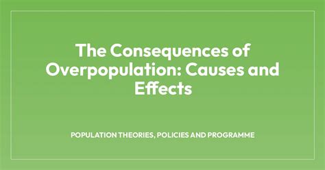 The Consequences Of Overpopulation Causes And Effects Sociohealth