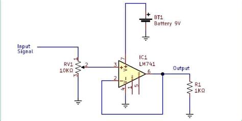 Voltage Follower Circuit Using Op Amp 741 58 Off