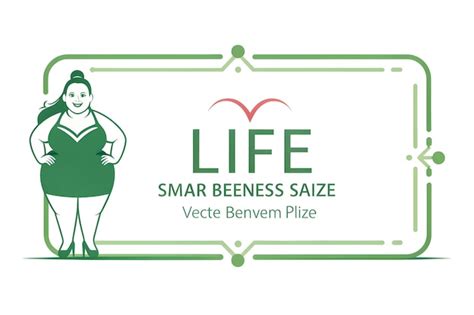 Flat Plus Size Model Heartbeat Border Frame With Life Text Concept As A Dynamic Border Frame