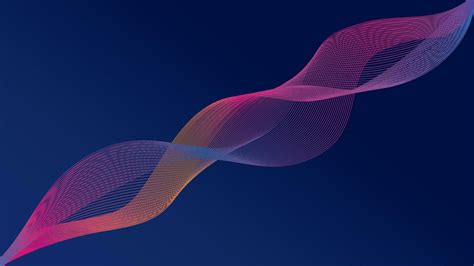 Abstract On Blue Background With Colorful Wave Abstract A Wave Pattern