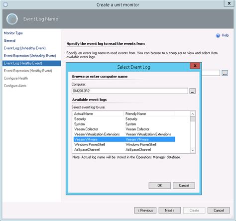 appendix k creating ops mgr monitors for custom vcenter server alarms