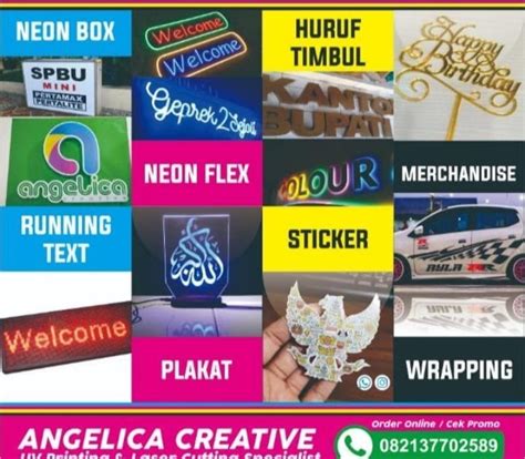 Angelica Creative Tempat Cetak Printing Uv Dan Laser Cutting Di Semarang