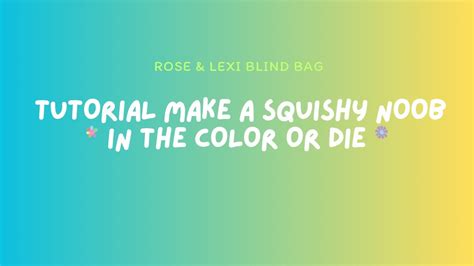 Tutorial Make A Squishy Noob In The Color Or Die Youtube