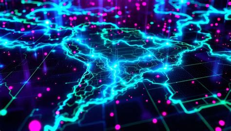 Free Digital Amazon Map Image Cyberpunk Holographic Futuristic