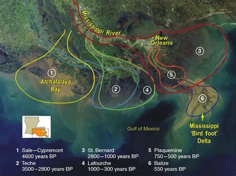 The Deltaic Plain Landmass Was Built By A Sequence Of Overlapping