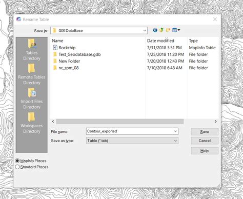 how to rename a table in mapinfo discover free gis tutorial
