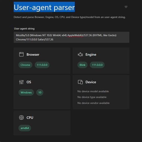 Bug Wrong User Agent Parser Values · Issue 340 · Corentinthit Tools