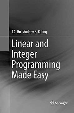 Libro Linear and Integer Programming Made Easy en Inglés De T C Hu