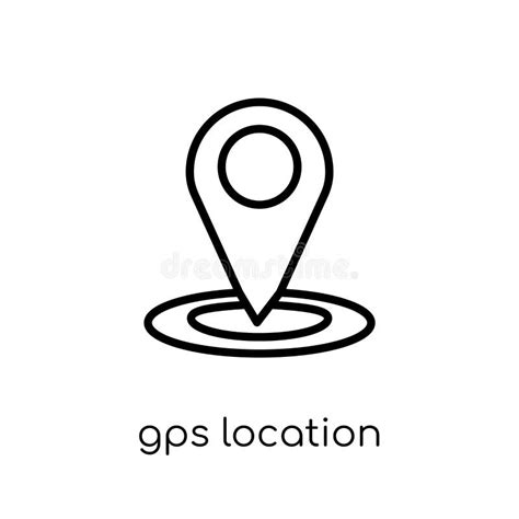 Gps Location Icon Trendy Modern Flat Linear Vector Gps Location Stock Vector Illustration Of