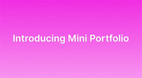 Uniswap Labs On Linkedin Introducing Mini Portfolio — A New Way To