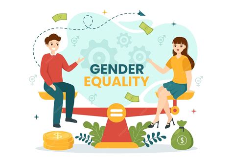 Premium Vector Gender Equality Vector Illustration With Men And Women