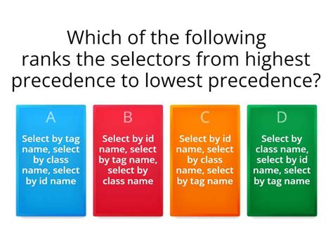 Css Test Review Quiz