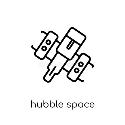 Linear Hubble Space Telescope Icon From Astronomy Outline Collection Thin Line Hubble Space