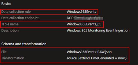 Powershell Dcr Log Analytics For Windows 365 Monitoring Part 22 Sample Data Tables Dcrs