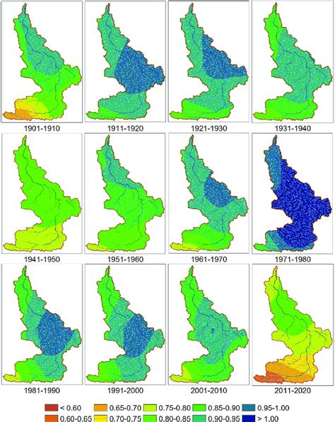 Spatio Temporal Differentiation Of The Aridity Index At Value Within Download Scientific