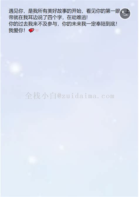 我爱你，做我女朋友吧 代码 最代码