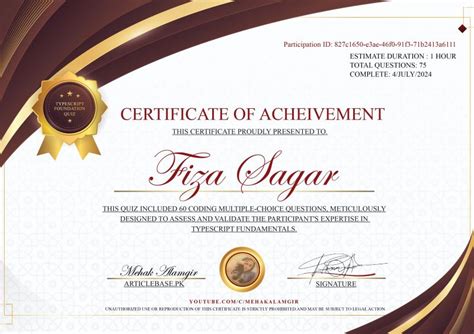 Fiza Sagar On Linkedin Typescript Exampreparation Quizcompletion
