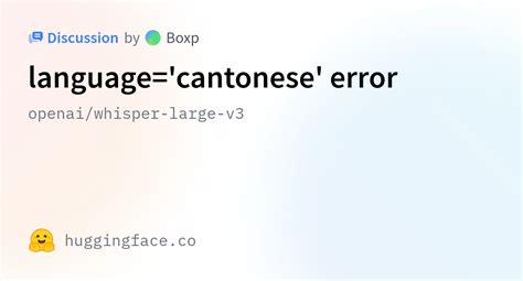 openai whisper large v3 · language cantonese error