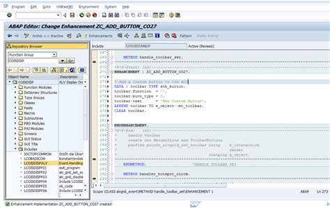 Add A Custom Button To The Alv Grid Tool Bar Of Co Sap Community