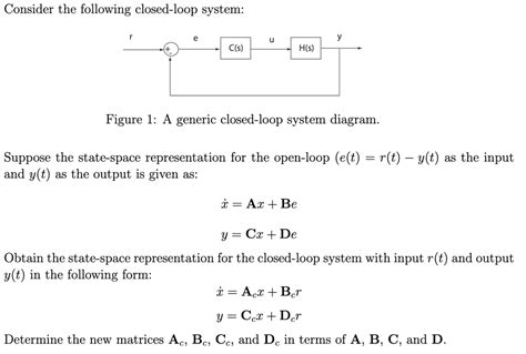 consider the following closed loop system r e u y cs hs figure 1 a