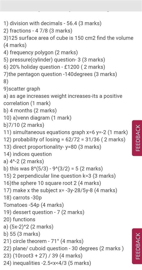 Maths Edexcel Paper 1 Answers Rgcse