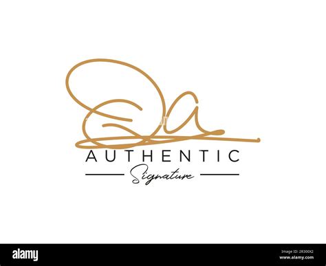 Qa Signature Logo Template Vector Stock Vector Image And Art Alamy