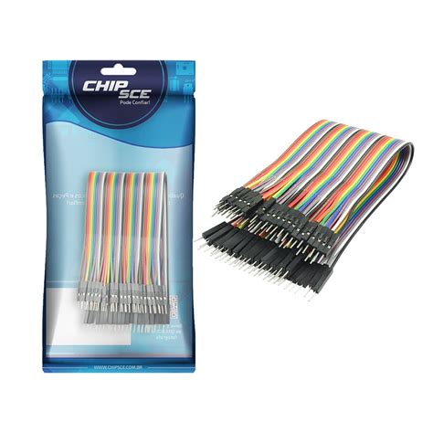Cabo Wire Jumper 20cm 40 Fios Macho Macho Protoboard Ard Shopee Brasil