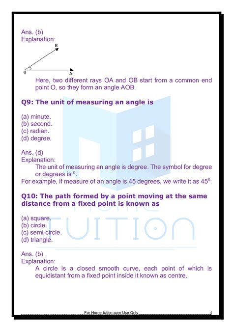 Extra Questions And Solutions For Chapter 4 Basic Geometrical Ideas