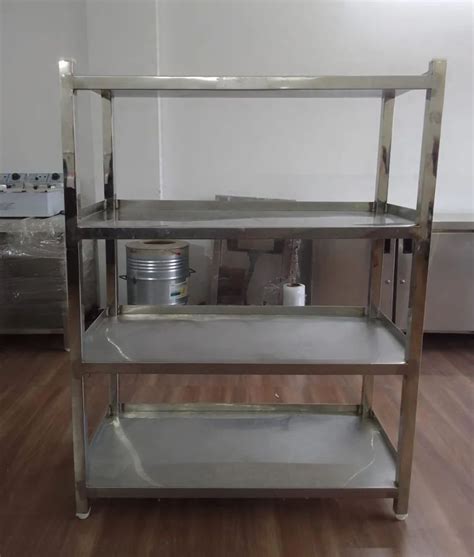 Polished Rectangular Stainless Steel Sleeve Food Serving Table For Kitchen At Piece