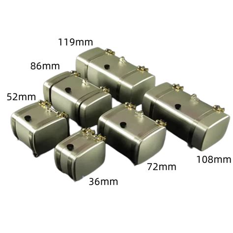 114 Tamiya Rc 트럭용 메탈 하이 시뮬레이션 오일 연료 탱크 유압 저장 탱크 Scania Actros Man 620 1851 3363 Fh12 Lesu