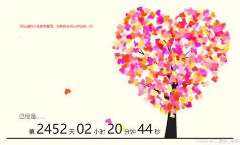 浪漫爱心表白树特效 属于程序员的浪漫html代码之爱心树表白 Csdn博客