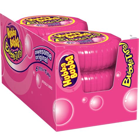 Hubba Bubba Original Bubble Gum Tape 2 Oz 6 Packs Hubba Bubba