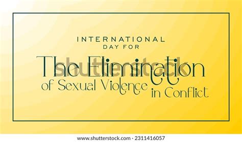 International Day Elimination Sexual Violence Conflict Stock Vector