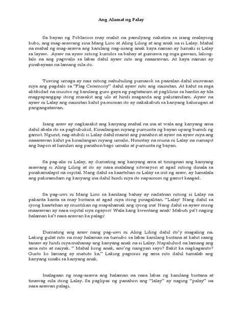 Ang Alamat Ng Palay Pdf
