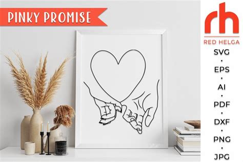 Pinky Promise Svg Couple Hands Cut File Pinky Swear Dxf