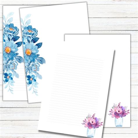 6 Printable Letter Writing Template In A4 And US Letter Sizes Etsy UK