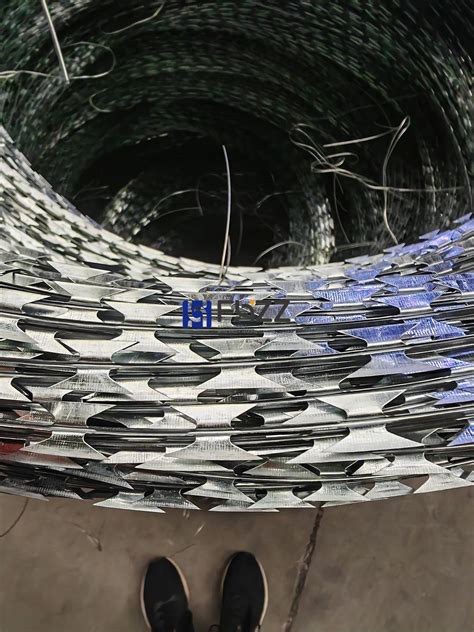 Coil Diameter 700mm Bto 22 Hot Deep Galvanized Security Razor Barbed