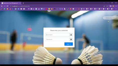 online application sports club badminton management in php okok