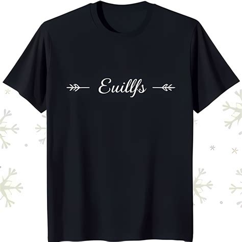 Minimalist Black T Shirt With Evillfs Cursive Design And Stylized Arrows