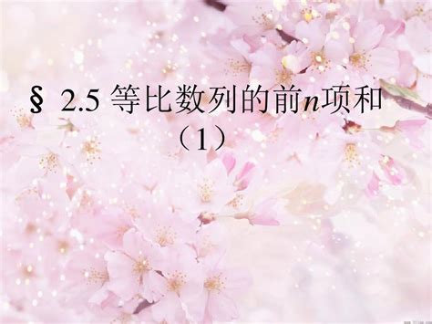 25 等比数列的前n项和第一课时word文档在线阅读与下载无忧文档