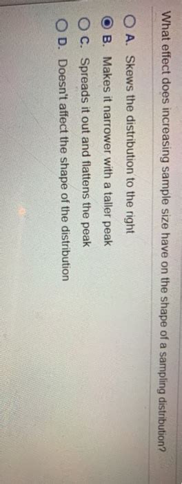 solved what effect does increasing sample size have on the