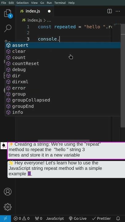Repeat A String Automatically Coding Programming Javascript Youtube