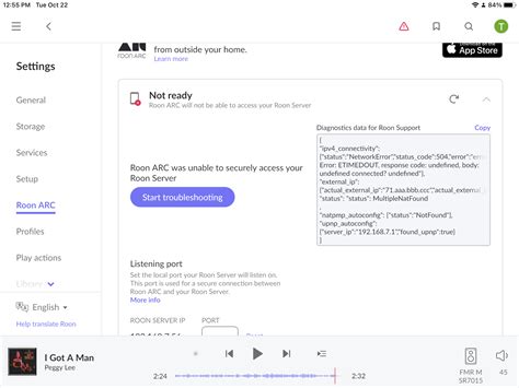 Arc Unable To Connect To Roon Server On Nucleus Despite Being Up To Date Ref Snl3d1 Support