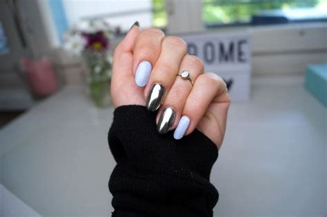 Chrome Mirror Nails Without Gel Gel Chrome Nails Chrome Nails