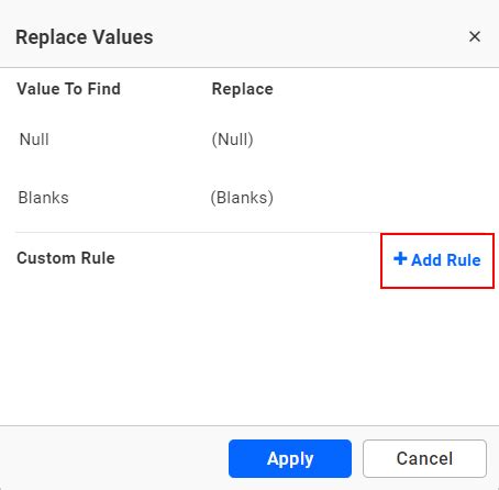 Configuring The Replace Value Support In Column Level
