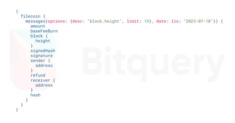 Filecoin Messages For A Specific Date Blockchain Data API