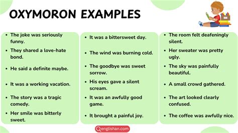 100 Useful Oxymoron Examples In English