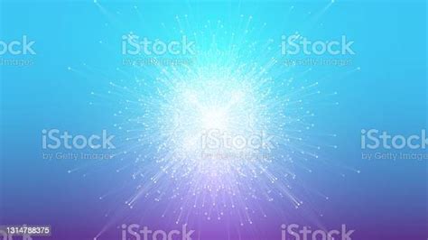 삶의 기하학적 추상적 배경 확장 연결된 선과 점 파도 흐름과 다채로운 폭발 배경 그래픽 배경 폭발 모션 버스트 과학 벡터 일러스트레이션 초현대적에 대한 스톡 벡터 아트 및