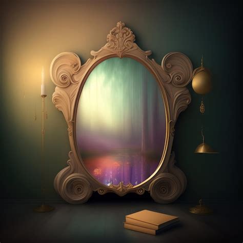 Premium Photo Generative Ai Magic Mirror In A Fantasy Room